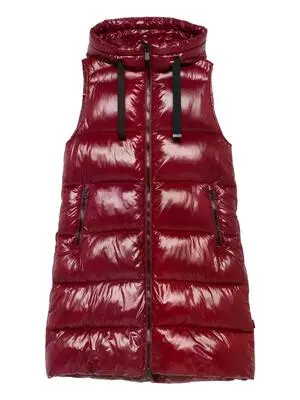 SAVE THE DUCK Hooded Zip-up Gilet - Red