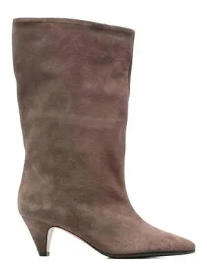 FABIO RUSCONI 65mm Palaia Pointed-toe Boots - Brown