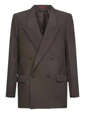 Gucci Double-breasted Peak-lapels Blazer - Brown