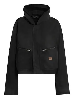 Balenciaga Hooded Zip-up Jacket - Black