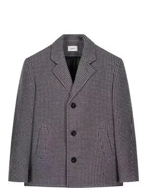 Coperni Houndstooth Buttoned Jacket - Grey