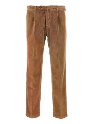 BRIGLIA 1949 Ribbed Trousers - Brown