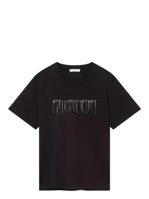 Stella McCartney Embroidered Logo T-shirt - Black