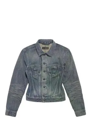 Balenciaga Corset-style Denim Jacket - Blue