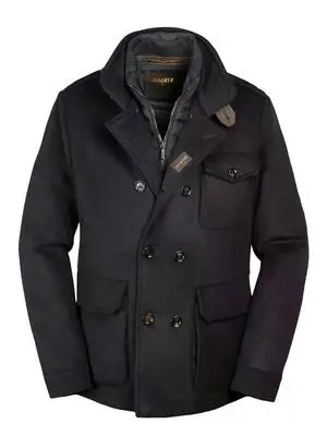 MOORER Boeri-le Double-breasted Coat - Black