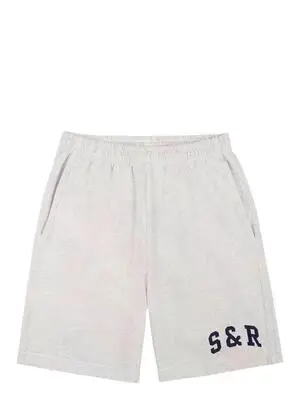 SPORTY & RICH Patch Pocket Drawstring Shorts - Grey