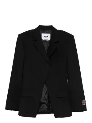 MSGM Button-fastening Blazer - Black