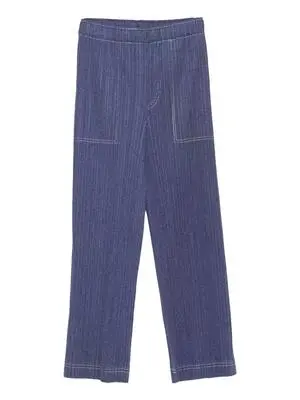 Issey Miyake Pocket-detail Trousers - Blue