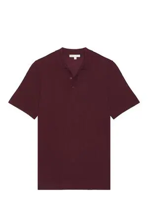 Onia Extra Fine Merino Wool Polo In Wine - Port Wine