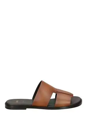 BOSS Woven Flat Sandals - Brown
