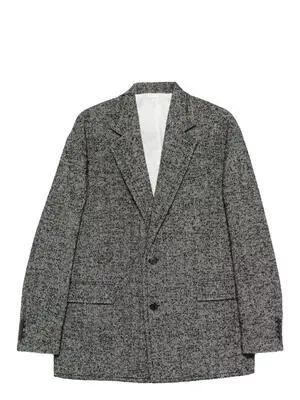 LANVIN Herringbone Two-button Blazer - Black