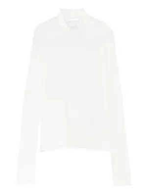 JIL SANDER Mock-neck Long-sleeve Top - White