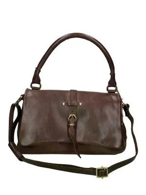 A.S.98 Buckle-fastening Leather Shoulder Bag - Brown