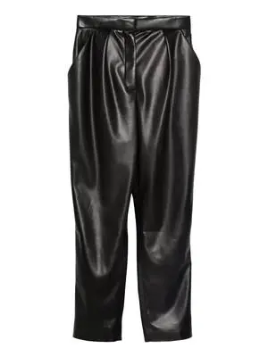 Balmain Faux-leather Trousers - Black