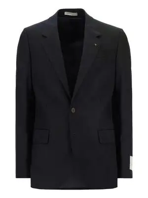 Corneliani Beetle-brooch Single-breasted Blazer - Blue