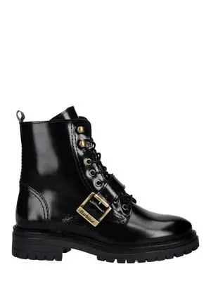 Barbour Buckle Lace-up Boots - Black