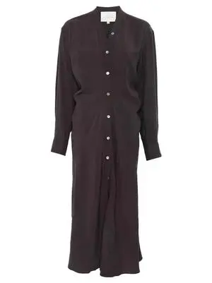Studio Nicholson Fiore Midi Shirt Dress - Brown