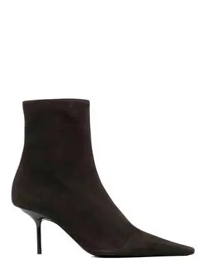 Victoria Beckham 45mm Suede Ankle Boots - Brown