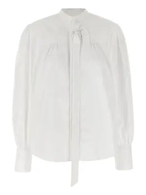 Prada Bow-ruffled Shirt - White