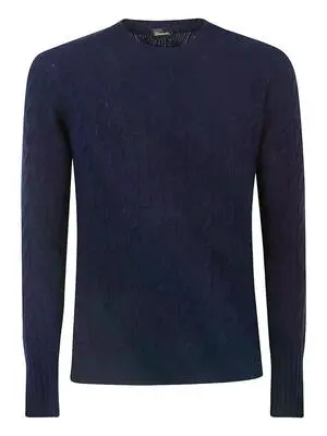 DRUMOHR Cable-knit Crew-neck Sweater - Blue