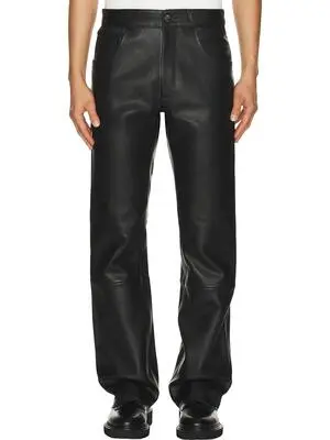 MIDNIGHT RODEO Leather Pants - Black