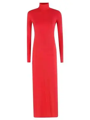 AMAZUIN Jenna Turtleneck Maxi Dress - Red