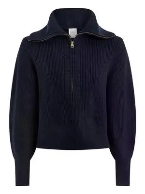 Varley Maura Half-zip Ribbed Sweater - Blue