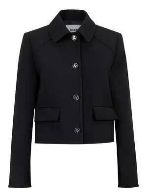 MSGM Button-fastening Jacket - Black