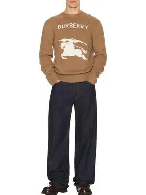 Burberry Bobby Intarsia Ekd Sweater - Camel