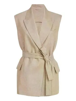 Brunello Cucinelli Belted Jacket - Neutrals