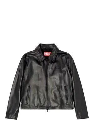 DIESEL L-amar-fem-s2 Leather Jacket - Black