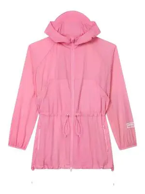 Kenzo Windbreaker Drawstring Hooded Jacket - Pink