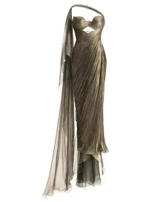 MARIA LUCIA HOHAN Yasmine One-shoulder Midi Dress - Neutrals