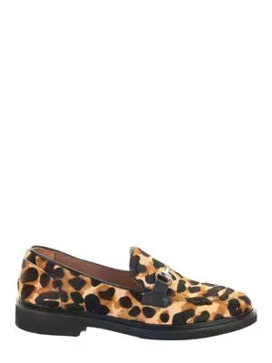 VIOLA RICCI Animal-pattern Loafers - Brown
