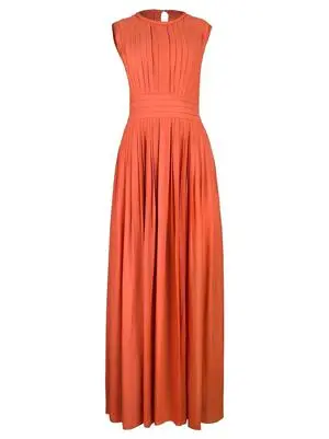 Giambattista Valli Pleated Maxi Dress - Orange