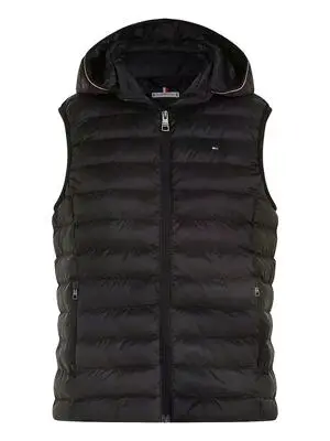 Tommy Hilfiger Quilted Hooded Vest - Black