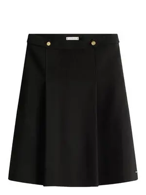 Tommy Hilfiger Button Detail Midi Skirt - Black