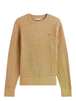 Tommy Hilfiger Cable-knit Cotton Sweater - Neutrals