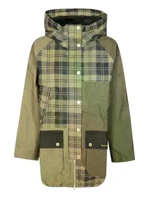 Barbour Shelley Plaid Parka - Green