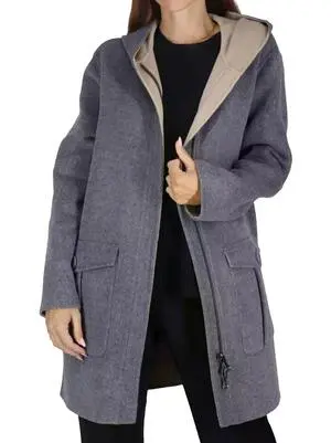 Malìparmi Hooded Pocket Coat - Grey