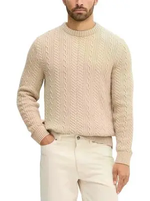 Barbour Cable-knit Crew-neck Sweater - Neutrals