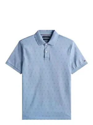 Tommy Hilfiger Patterned Short-sleeve Polo Shirt - Blue