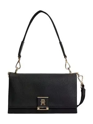 Tommy Hilfiger Logo Plaque Crossbody Bag - Black