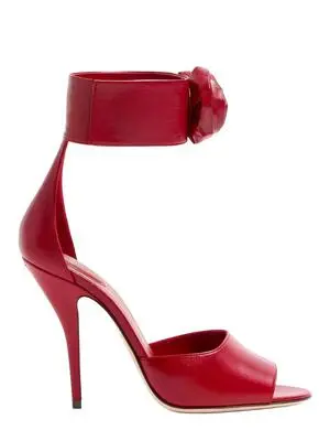 Valentino Garavani Rose Crystal-embellished Sandals - Red