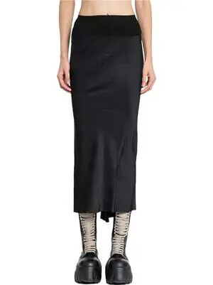 Rick Owens Porterville Calf Bias Midi Skirt - Black