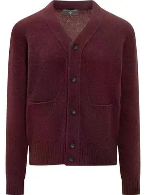 FILIPPO DE LAURENTIIS Lana Cardigan With Pockets - Red