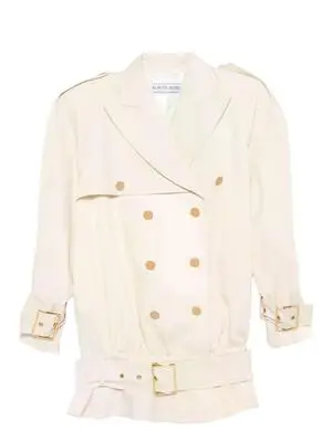 ROWEN ROSE Double-breasted Belted Coat - Neutrals