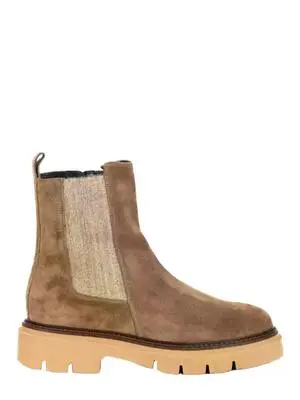 LUCA GROSSI Suede Chelsea Boots - Brown