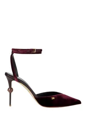 Elisabetta Franchi 90mm Leather Heeled Pumps - Red