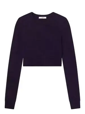 FRAME Crew-neck Long Sleeve Sweater - Purple
